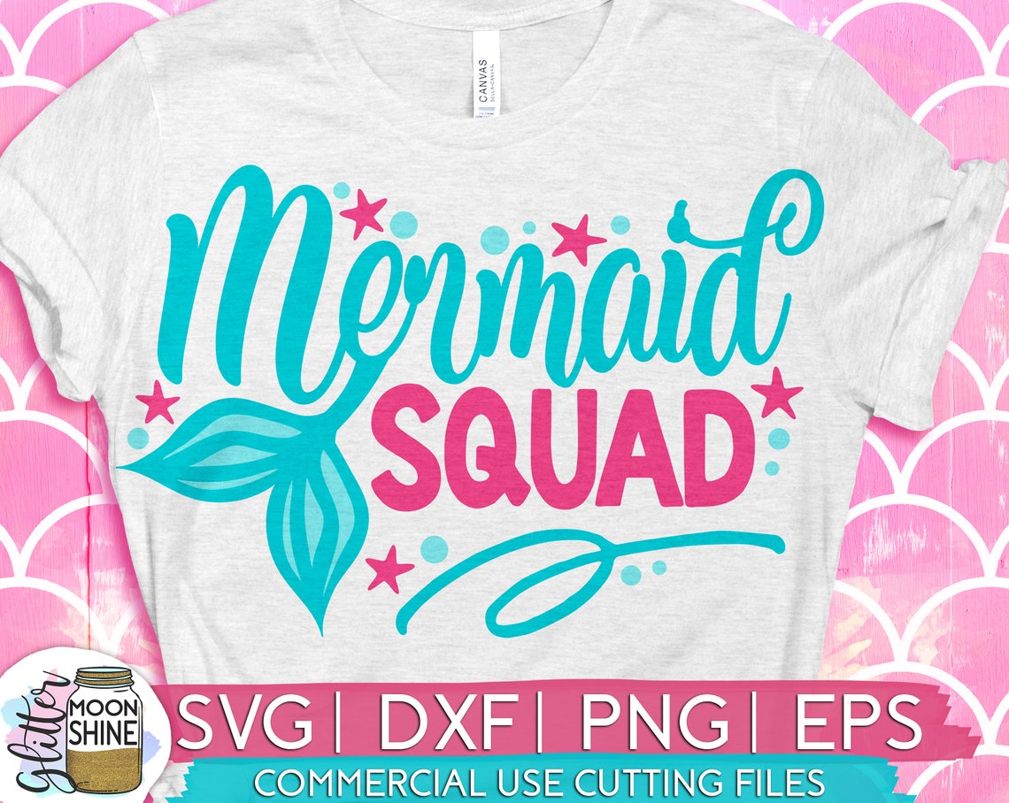 Mermaid Squad Svg Dxf Eps Png Files for Cutting Machines Cameo | Etsy