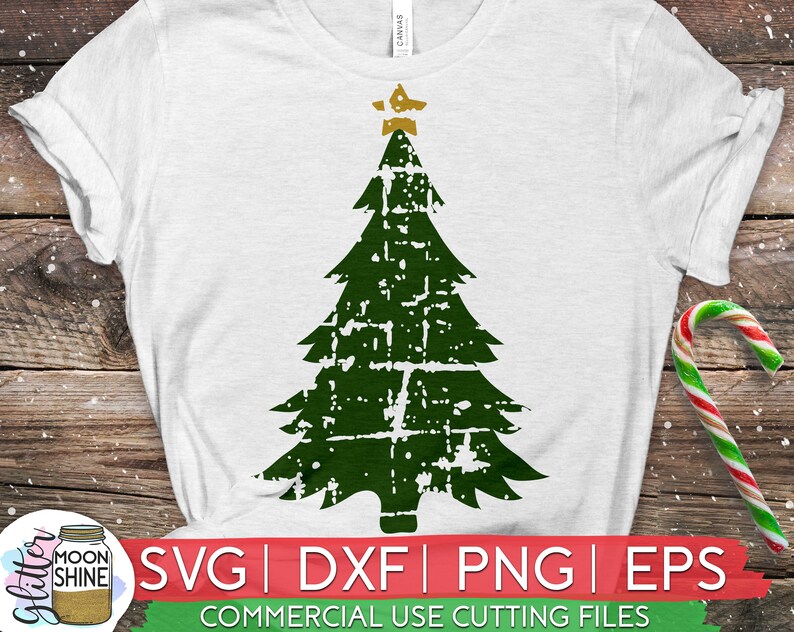Distressed Tree Svg Dxf Png Eps Files for Cutting Machines - Etsy