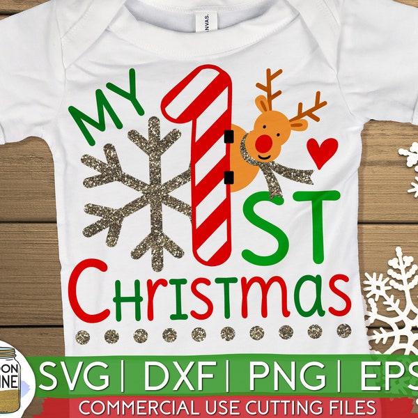 Girls First Christmas Svg - Etsy
