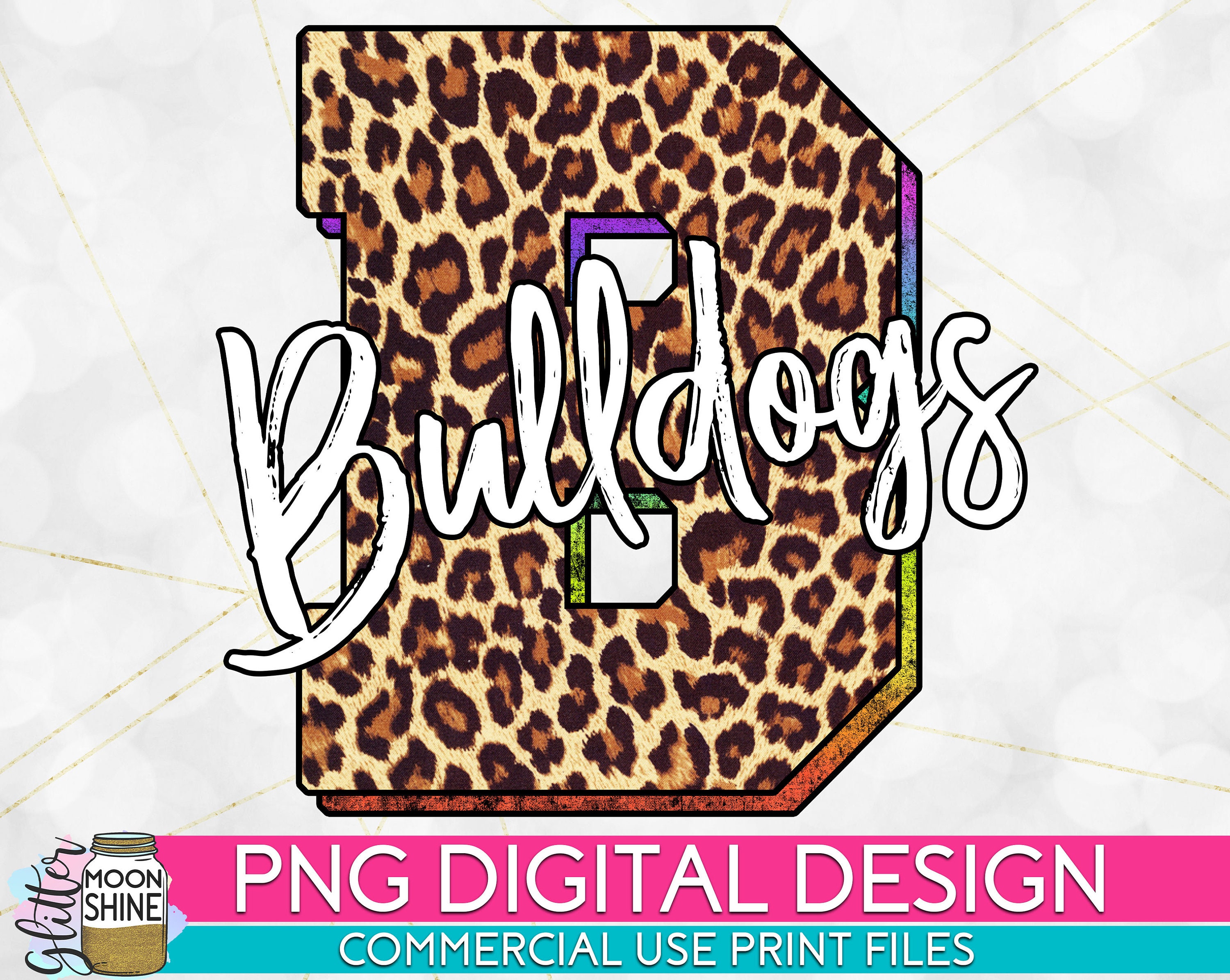 Bulldogs Team Leopard PNG Print File for Sublimation or Print - Etsy