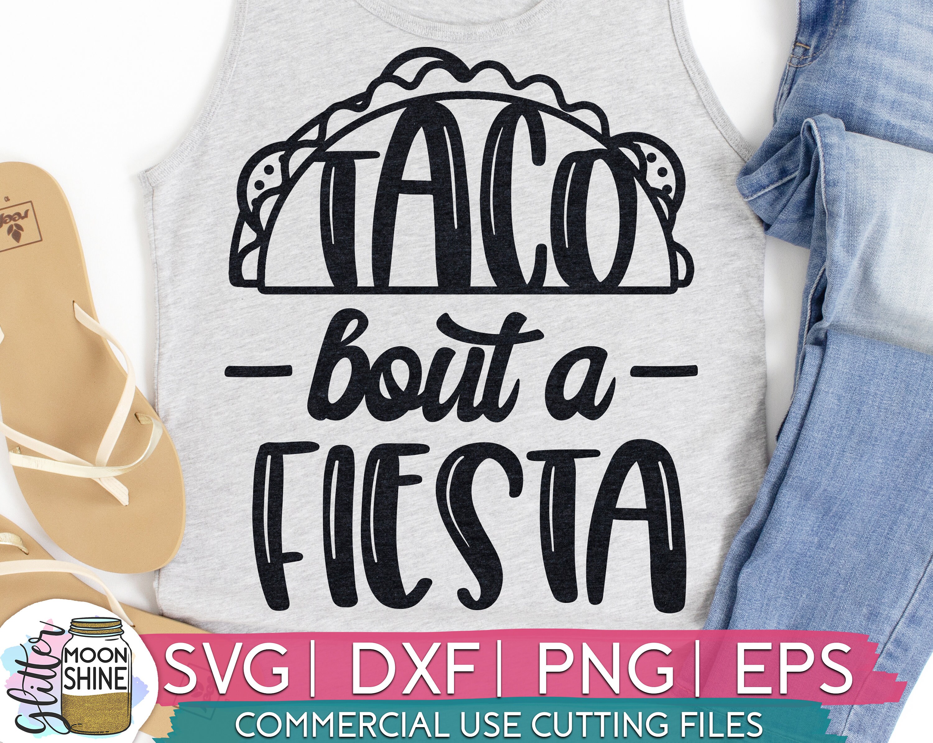 Taco Bout A Fiesta Svg Dxf Eps Png Files for Cutting Machines - Etsy
