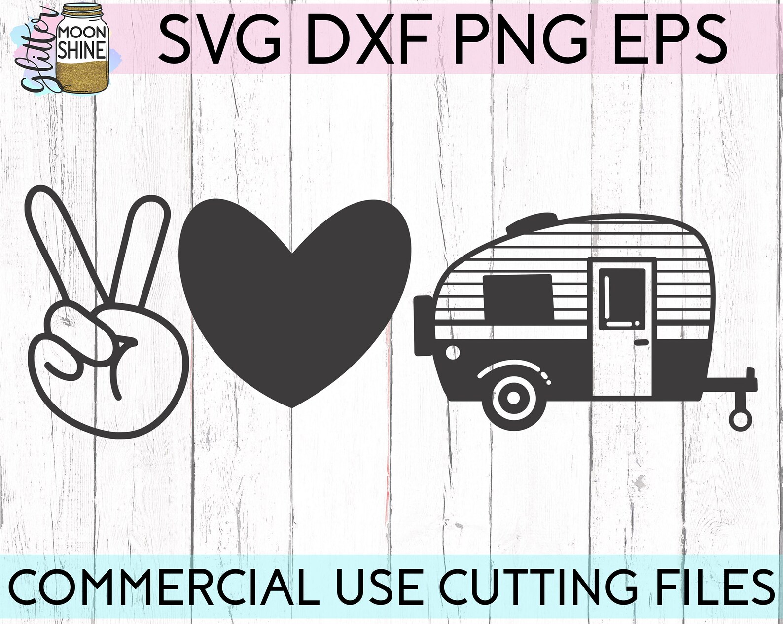 Peace Love Camping Svg Eps Dxf Png Cutting Files for | Etsy