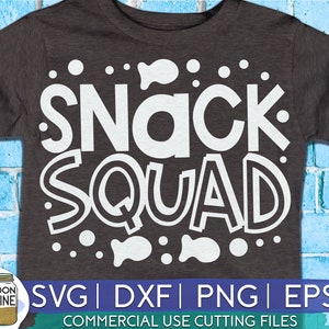 Snack Squad Svg Eps Dxf Png Cutting Files for Silhouette Cameo Cricut ...