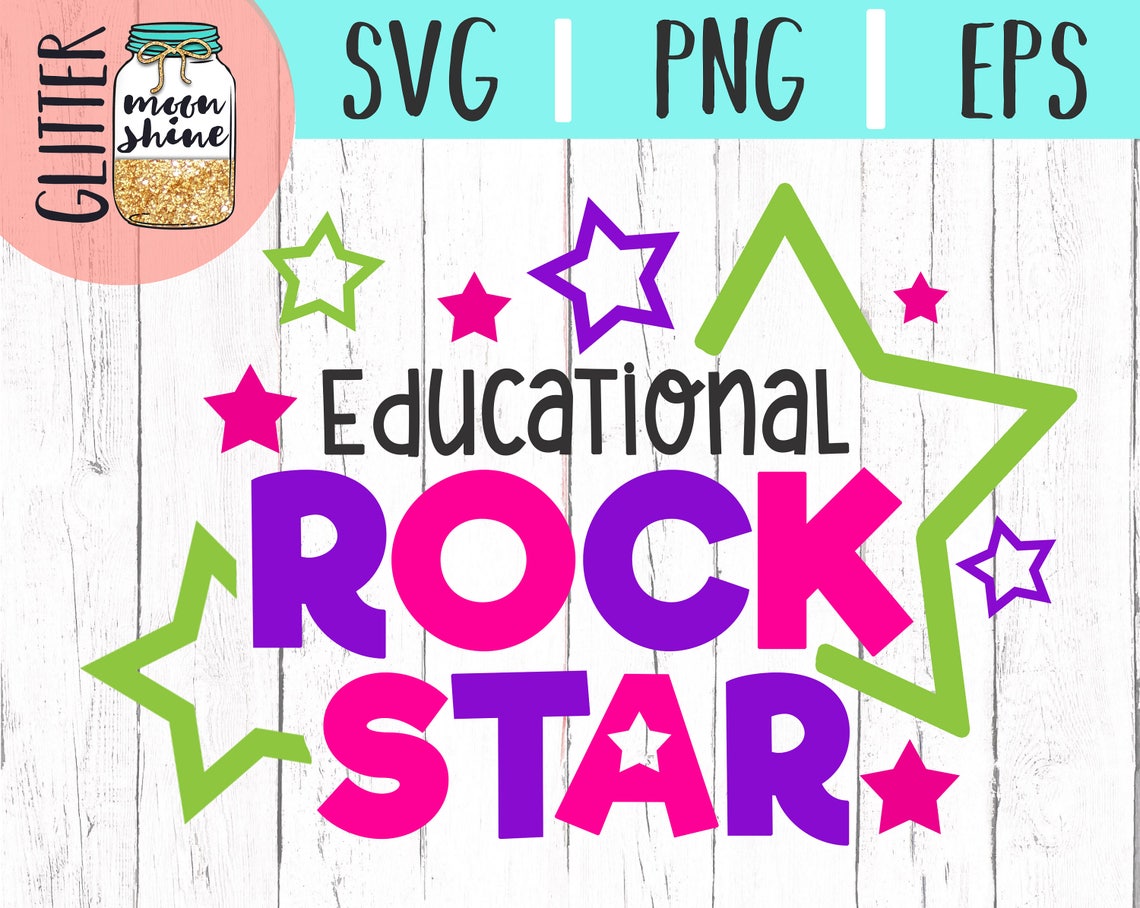 Educational Rockstar Svg Eps Png Cutting Files for Silhouette - Etsy