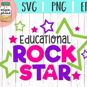 Educational Rockstar Svg Eps Png Cutting Files for Silhouette Cameo ...