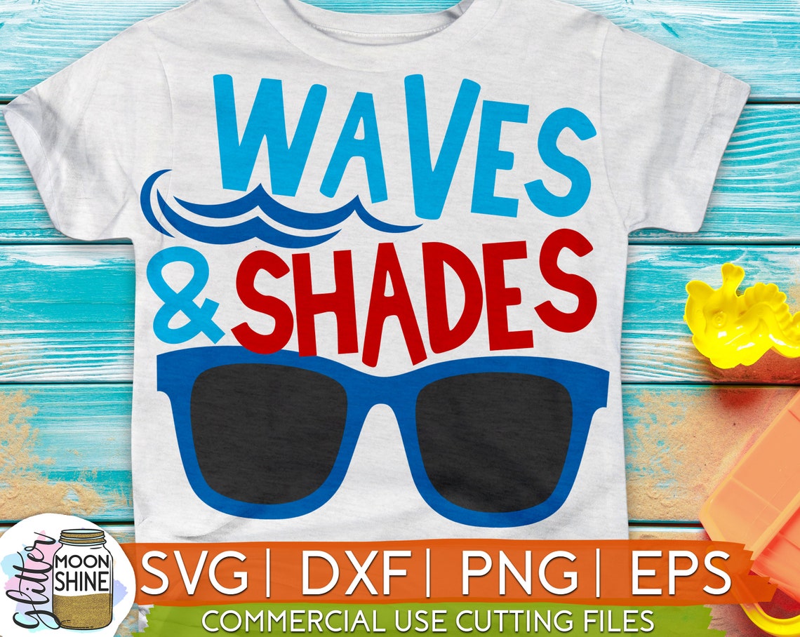 Waves and Shades Svg Dxf Eps Png Files for Cutting Machines - Etsy