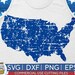 Distressed United States Map Svg Dxf Eps Png Files for Cutting Machines ...