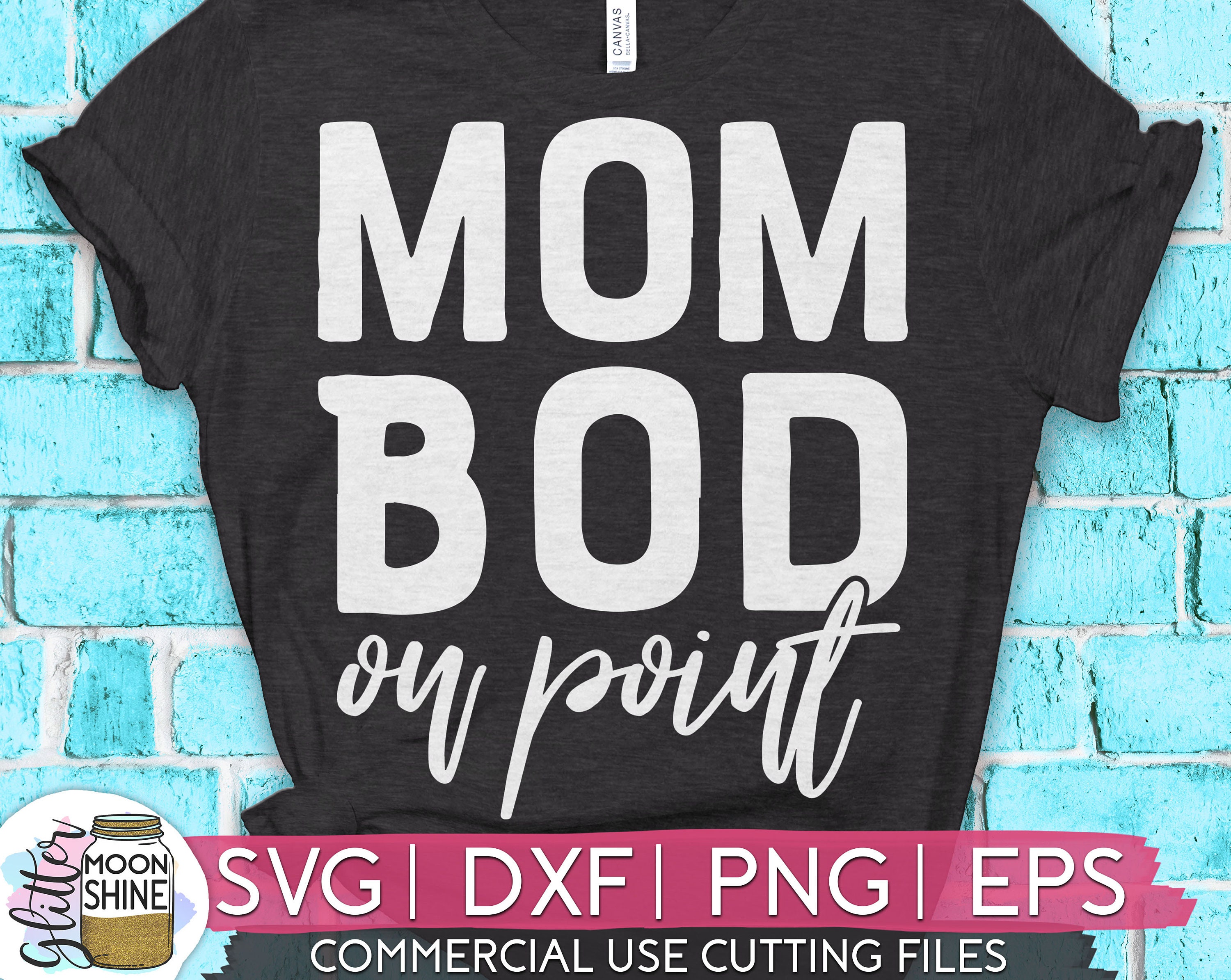 Mom Bod on Point Svg Eps Dxf Png Files for Cutting Machines - Etsy