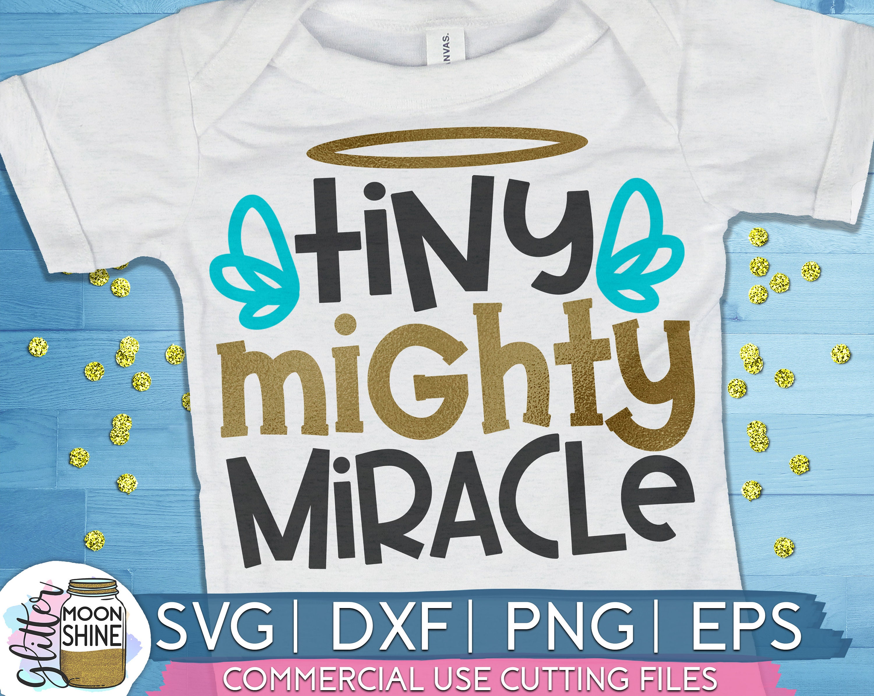Tiny Mighty Miracle Svg Dxf Eps Png Files for Cutting Machines | Etsy