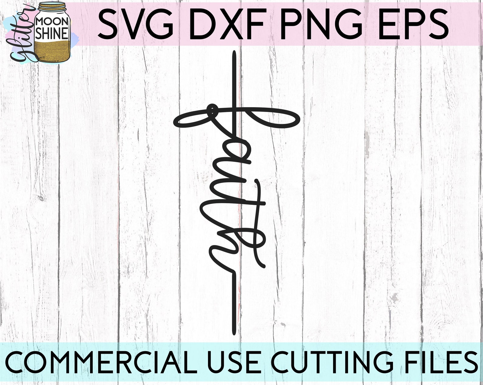 Faith Cross svg eps dxf png Files for Cutting Machines Cameo | Etsy