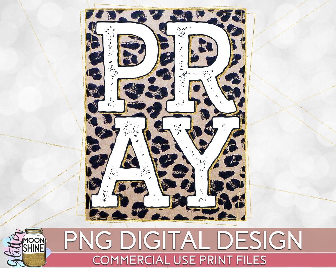 Pray Leopard PNG Print File for Sublimation or Print DTG - Etsy