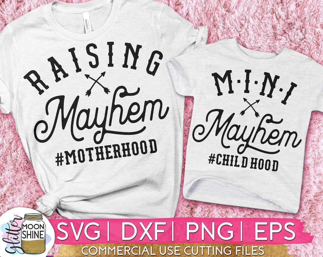 Raising Mayhem Set of 2 Svg Eps Dxf Png Files for Cutting Machines ...