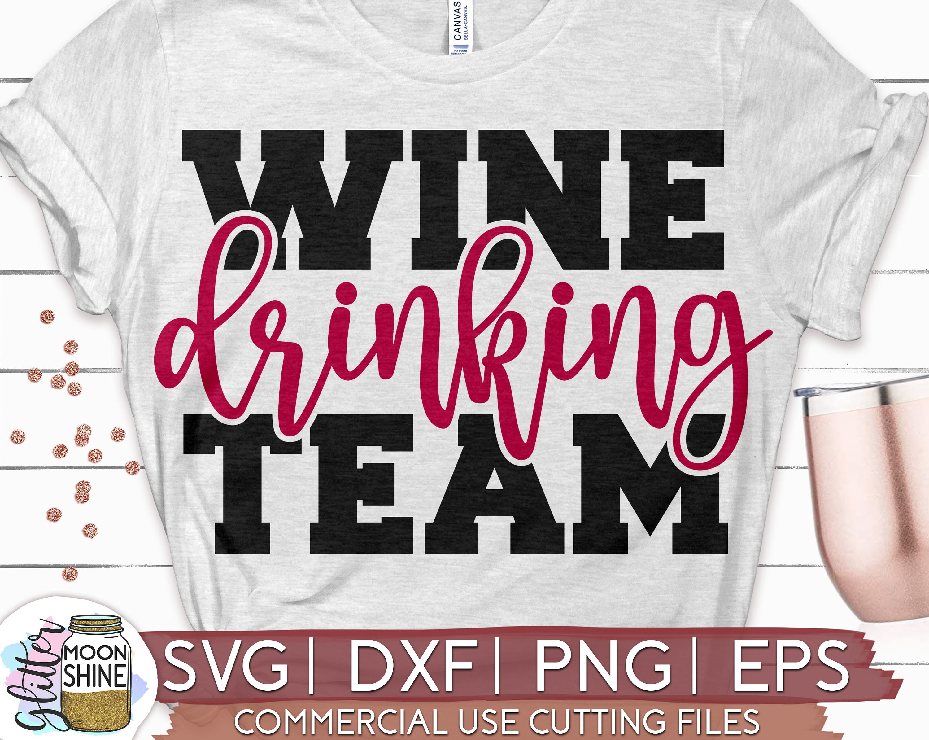 Wine Drinking Team svg eps dxf png Files for Cutting Machines | Etsy