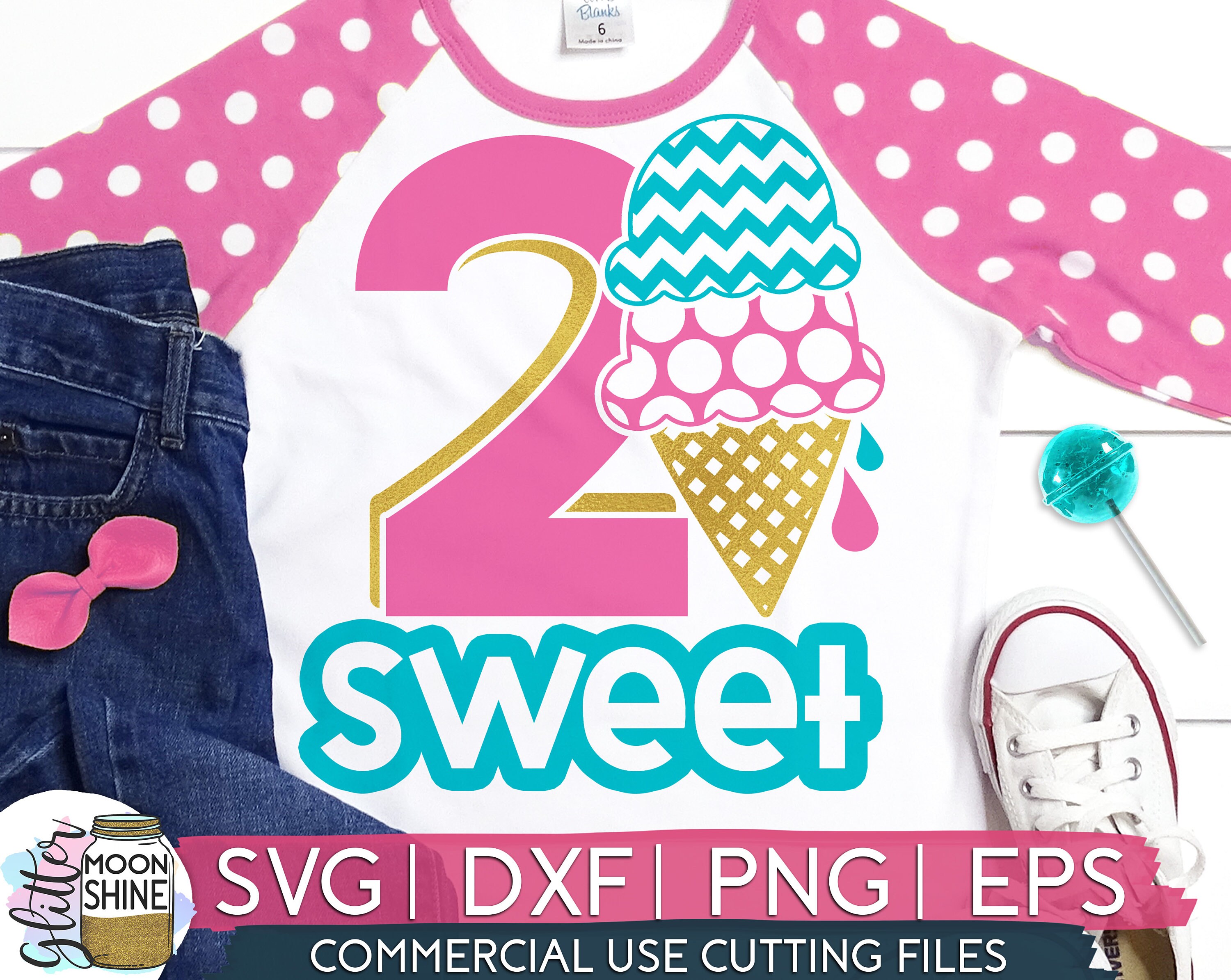 Two Sweet svg eps dxf png cutting files for silhouette cameo | Etsy