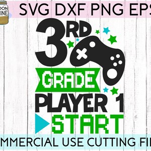 Third Grade Player 1 Start Svg Eps Png Dxf Cutting Files for Silhouette ...