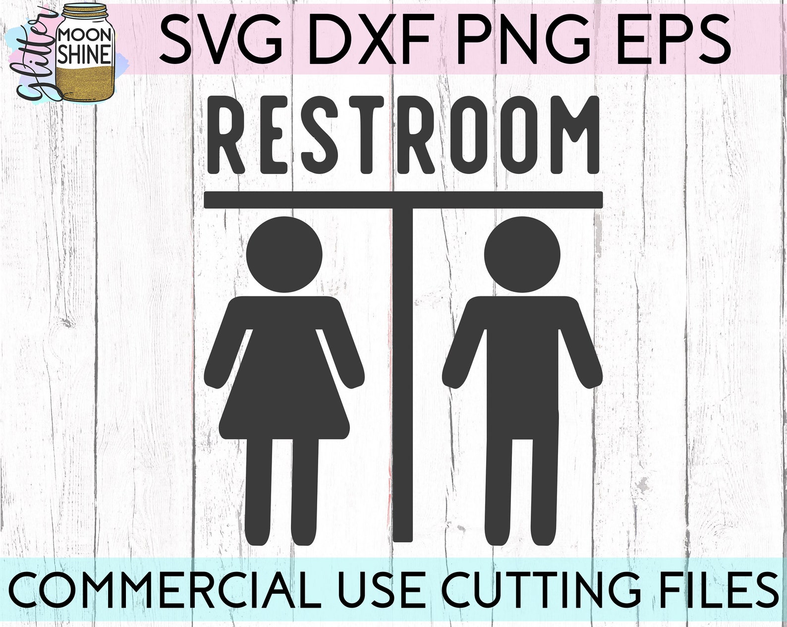 Restroom Sign Design svg eps dxf png Files for Cutting | Etsy