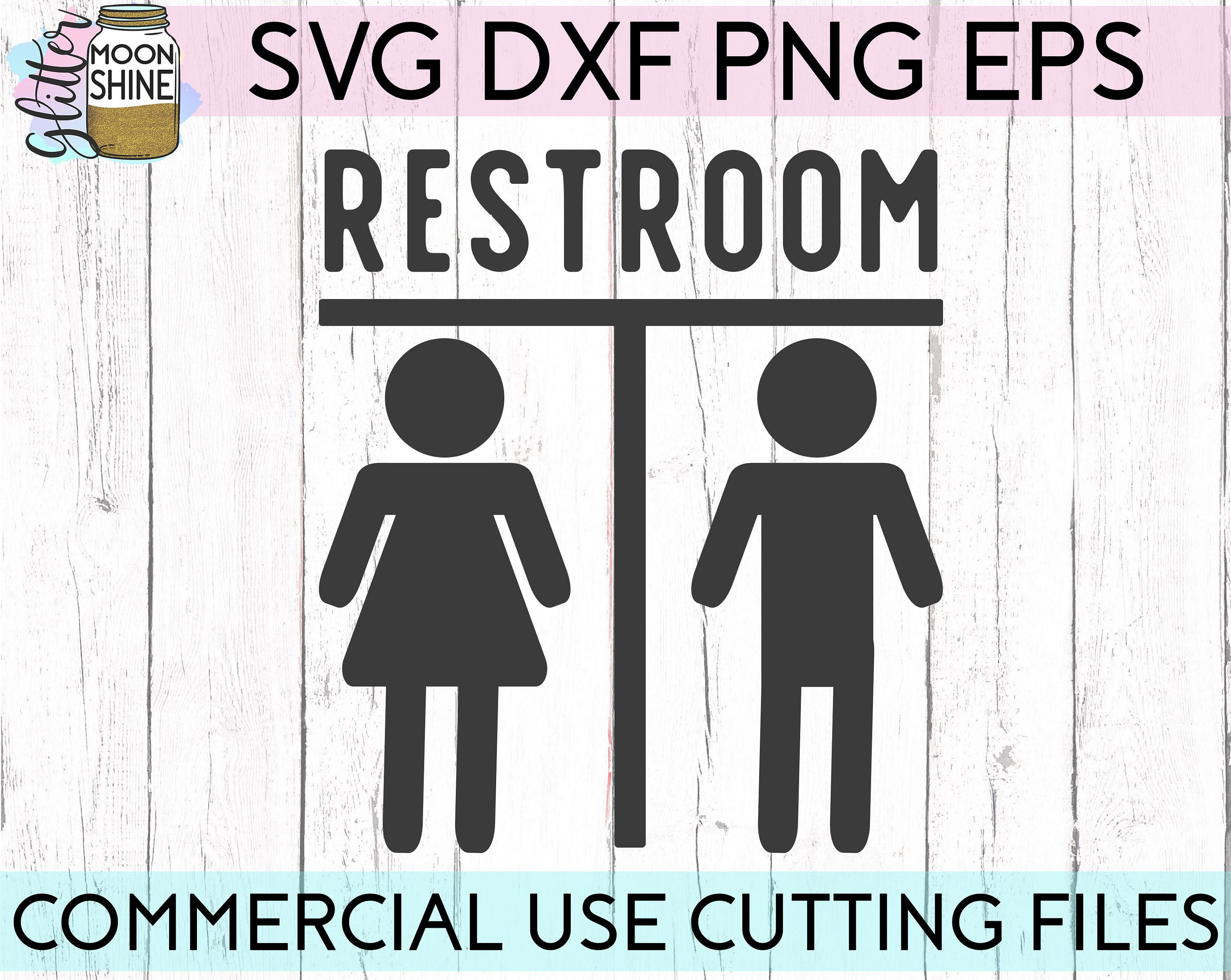 Restroom Sign Design Svg Eps Dxf Png Files for Cutting - Etsy