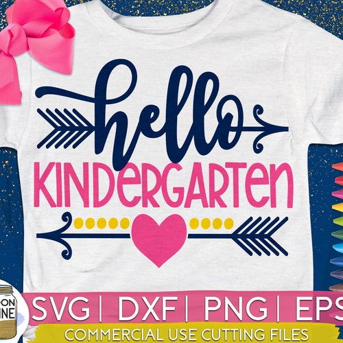 Back to School Svg Kindergarten Svg Hello Kindergarten Svg - Etsy