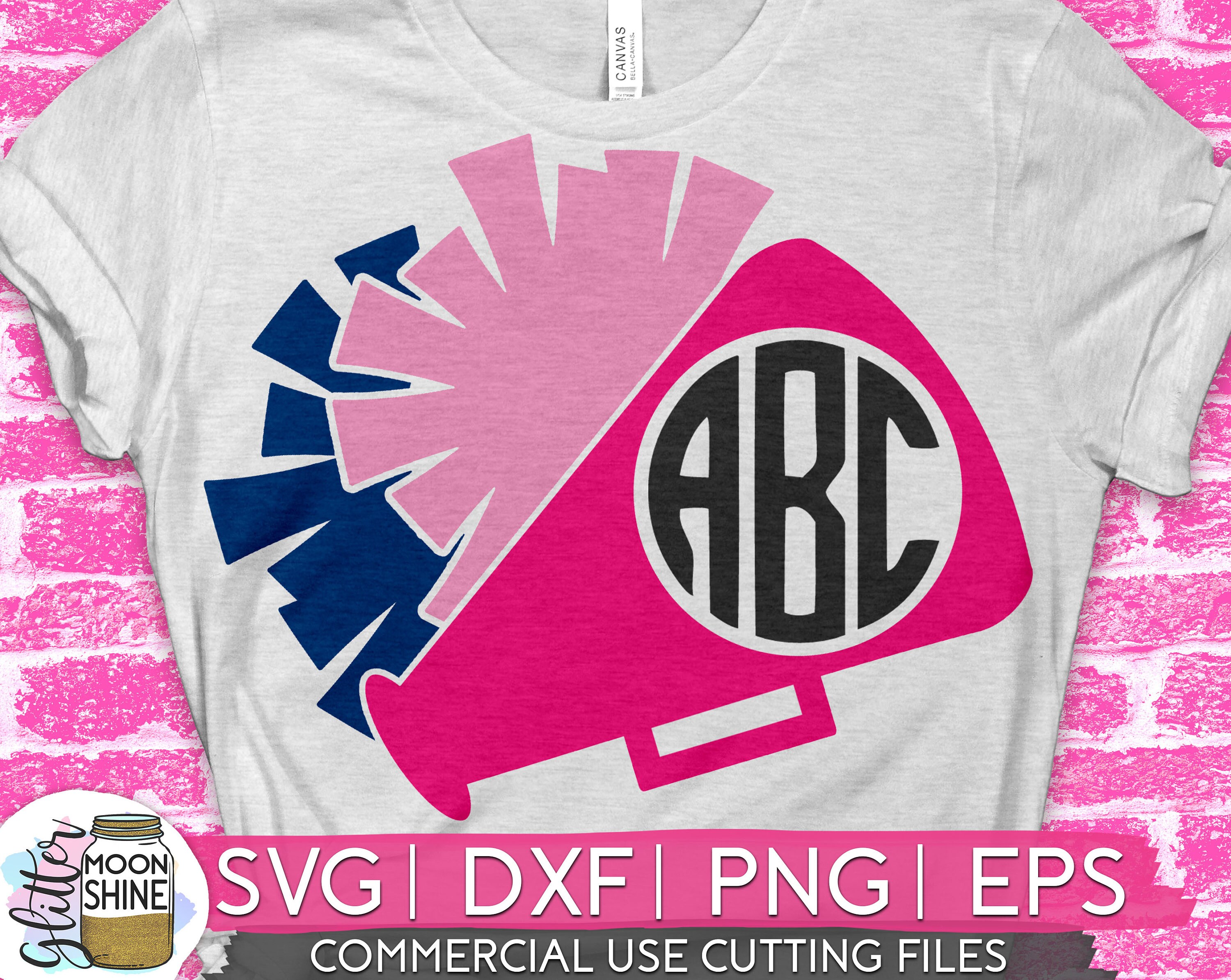 Cheer Monogram Frame Svg Eps Dxf Png Cutting Files for | Etsy