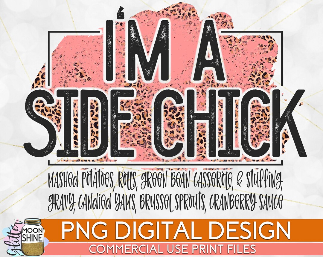 Side Chick Leopard PNG Print File for Sublimation or Print, Fall ...