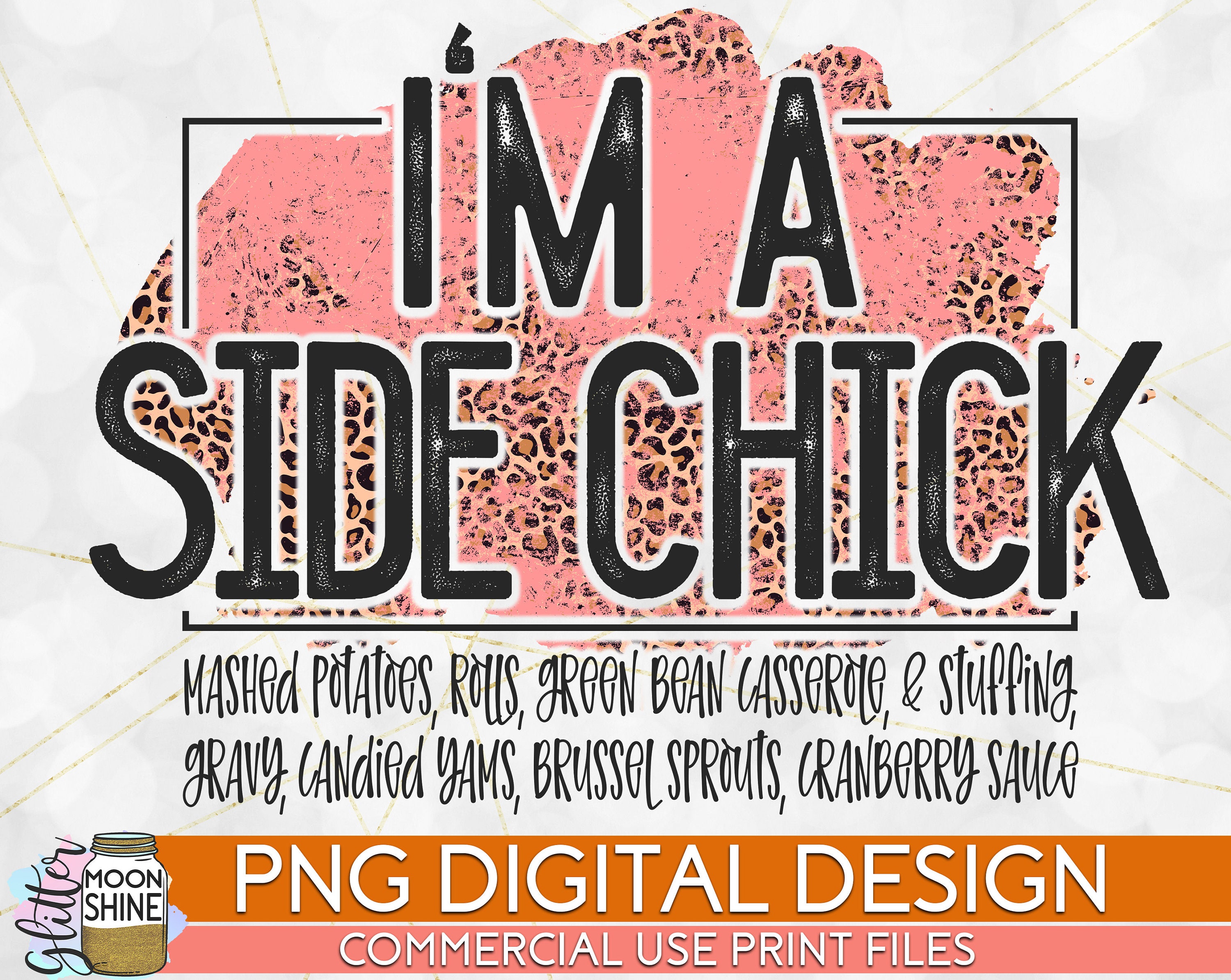 Side Chick Leopard PNG Print File for Sublimation or Print - Etsy