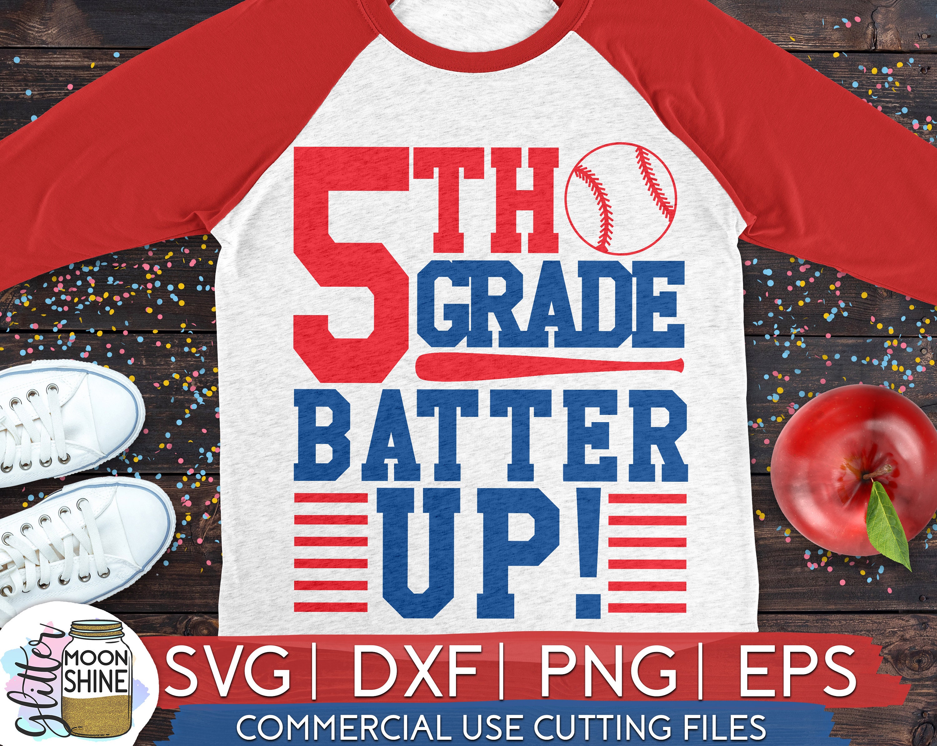 5th Grade Batter up Svg Eps Png Dxf Cutting Files for | Etsy