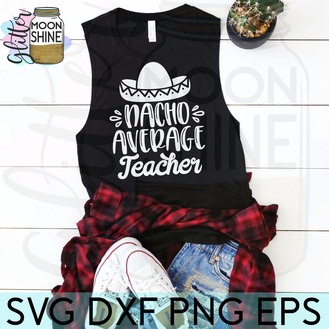 Nacho Average Teacher Svg Eps Dxf Png Cutting Files for - Etsy
