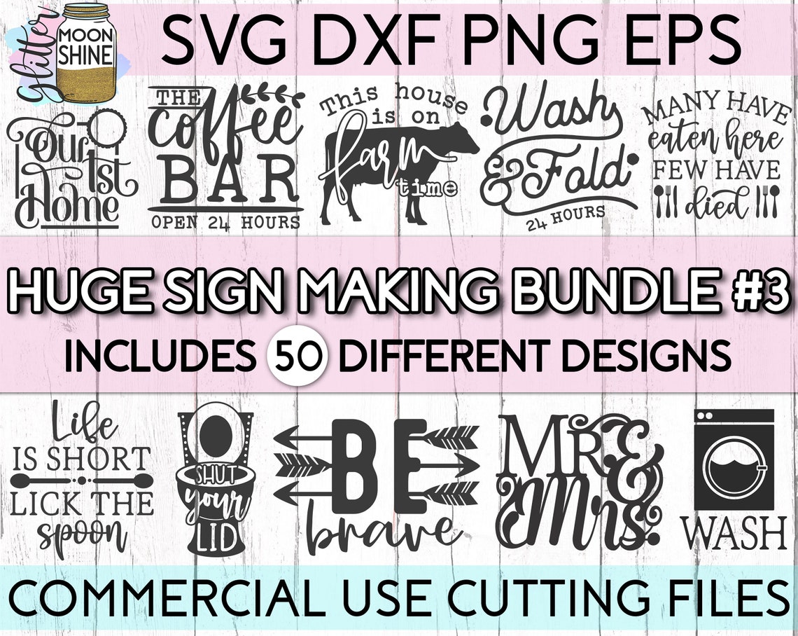 Huge Sign Making Bundle of 50 3 Svg Eps Dxf Png Files for - Etsy