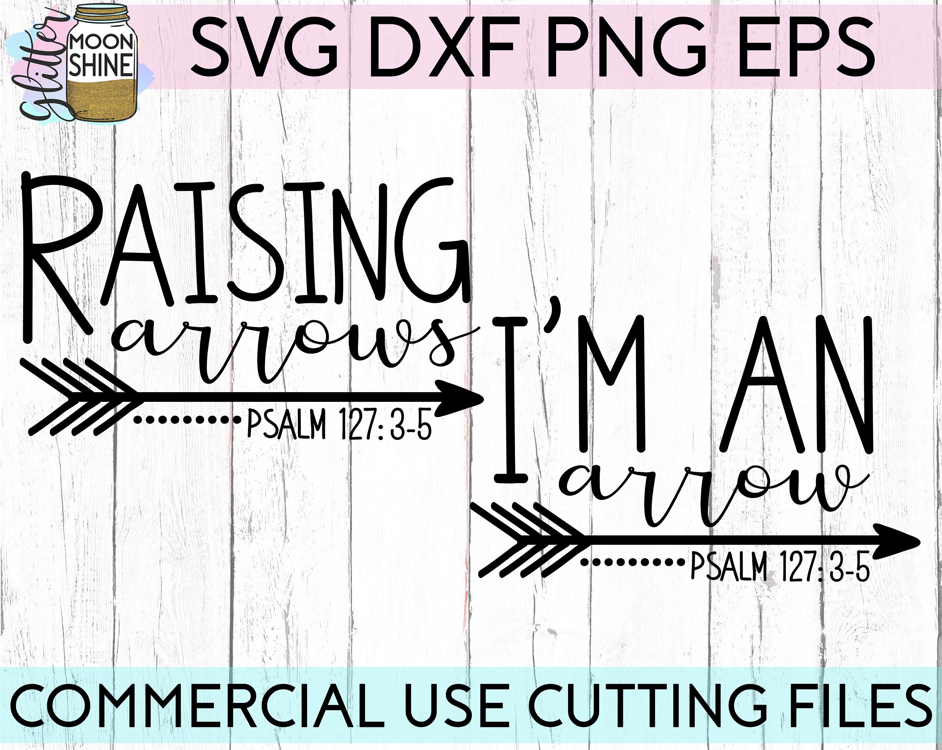 Raising Arrows Set of 2 Svg Eps Dxf Png Files for Cutting | Etsy