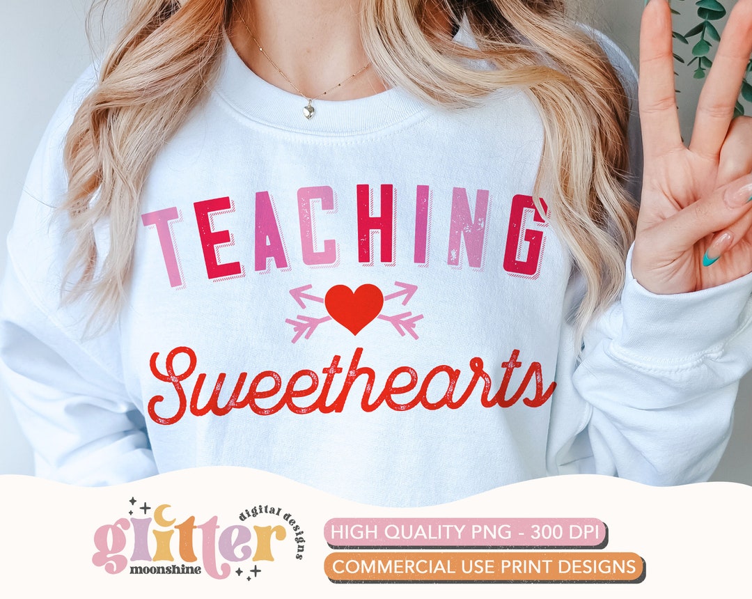 Teaching Sweethearts Vintage PNG Print File for Sublimation or Print ...