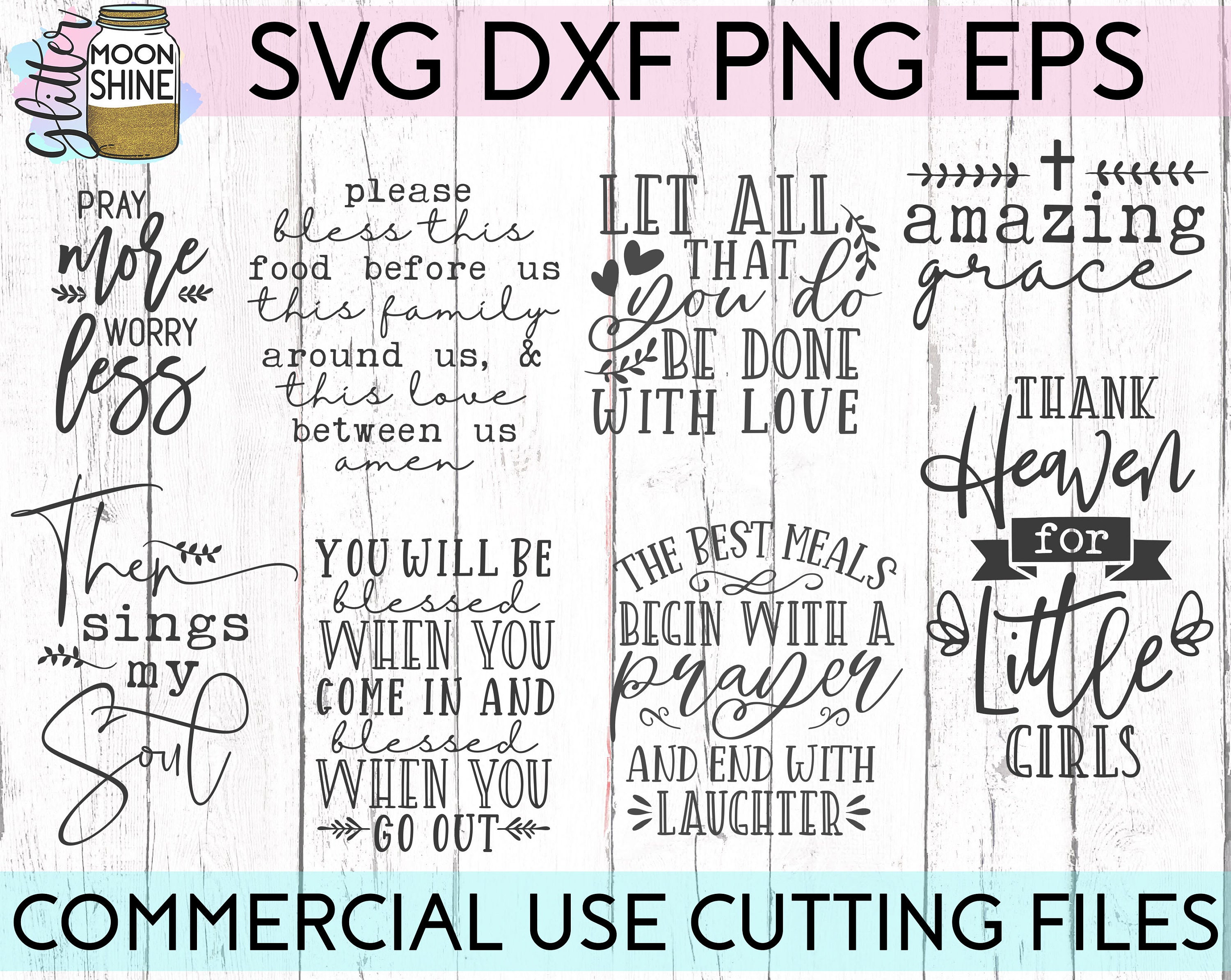 Christian Rustic Bundle of 21 Svg Eps Dxf Png Files for | Etsy
