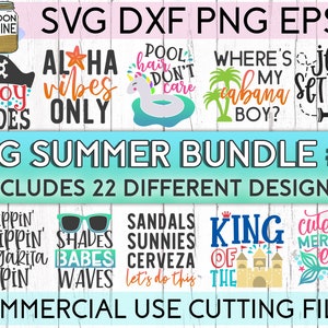 Big Summer Bundle of 22 #2 Svg Eps Dxf Png Files for Cutting Machines ...