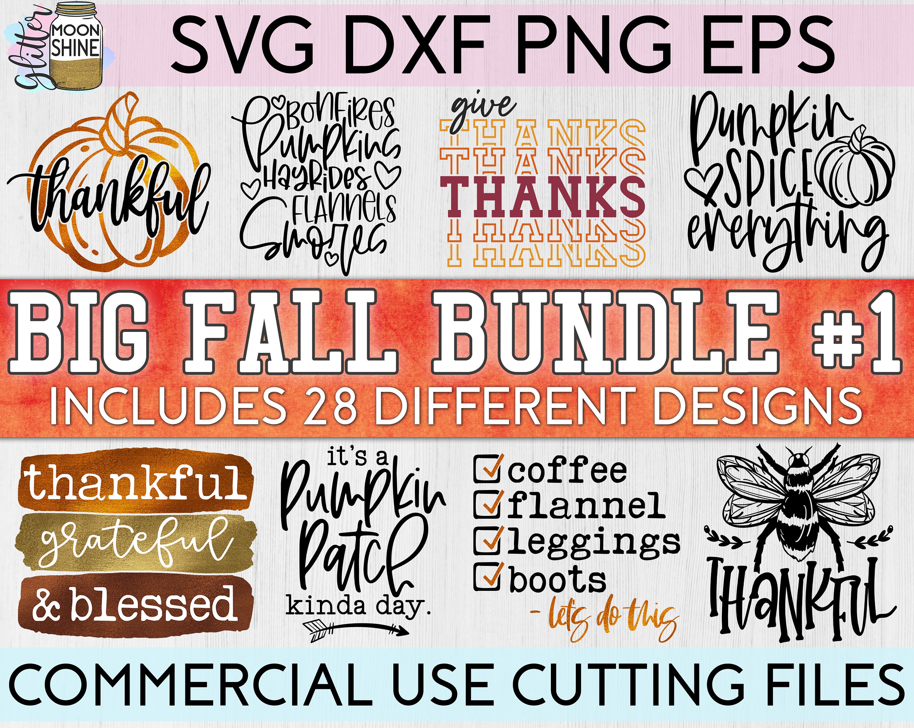 Big Fall Bundle of 28 1 Svg Dxf Eps Png Files for Cutting | Etsy