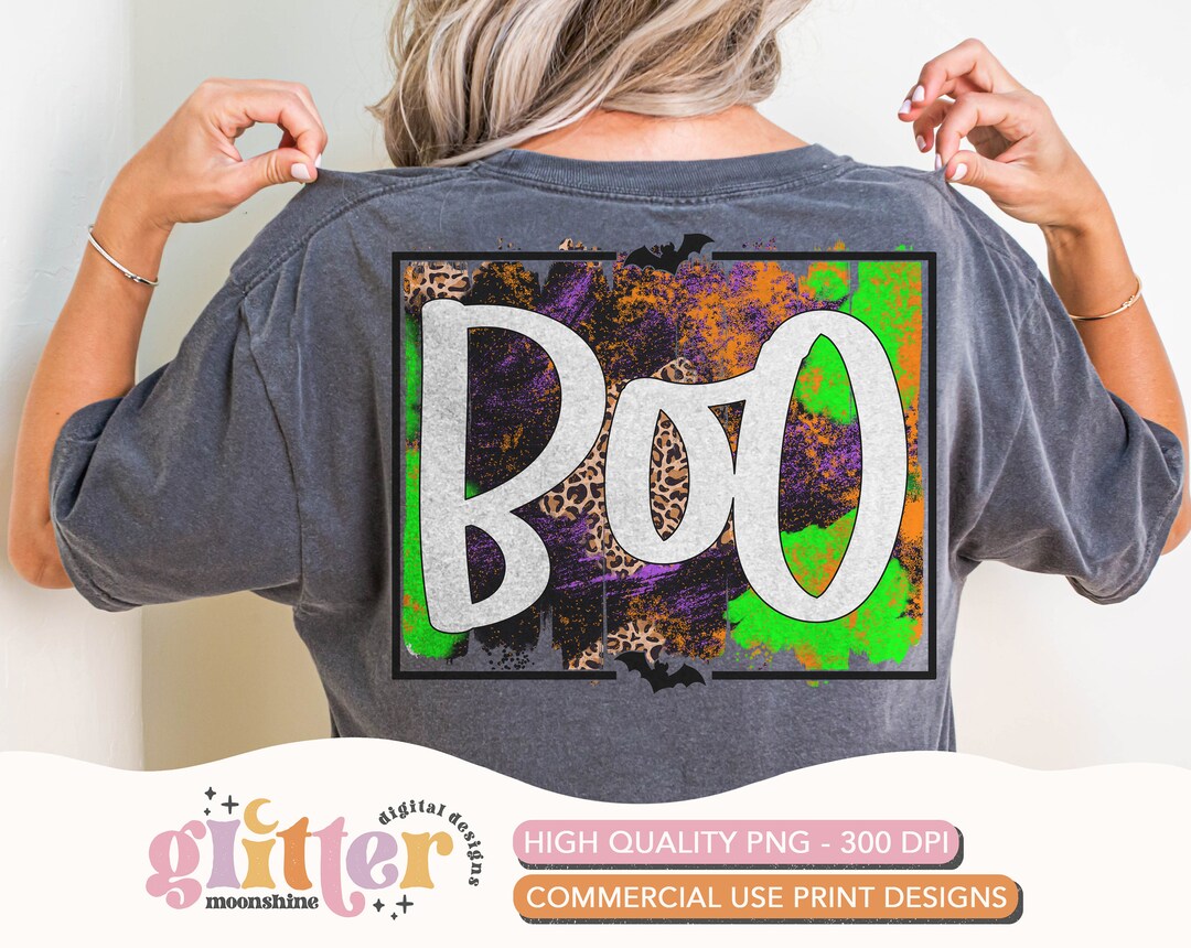 Boo Brush Strokes Grunge PNG Print File for Sublimation or Print ...