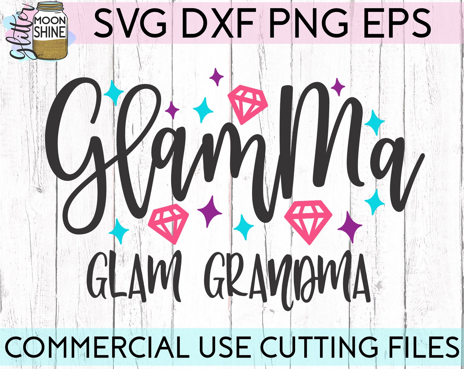 Glamma Glam Grandma Svg Eps Dxf Png Files for Cutting Machines - Etsy