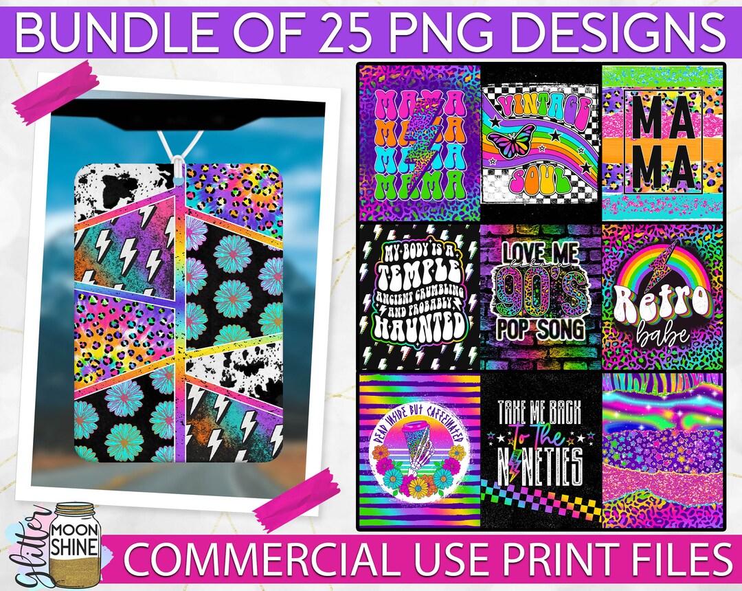 90's Rainbow Bright Car Freshener Bundle of 25 PNG Print Files for ...