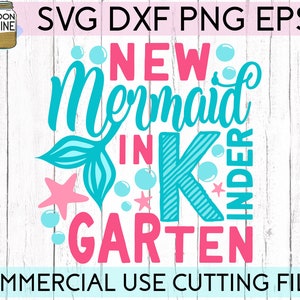 New Mermaid in Kindergarten Svg Eps Png Cutting Files for Silhouette ...