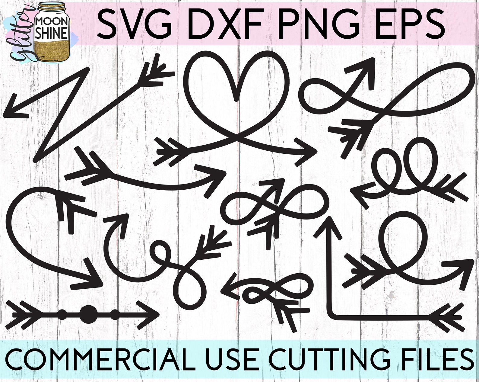 Flechas Paquete de 60 svg eps dxf png Archivos para máquinas - Etsy España