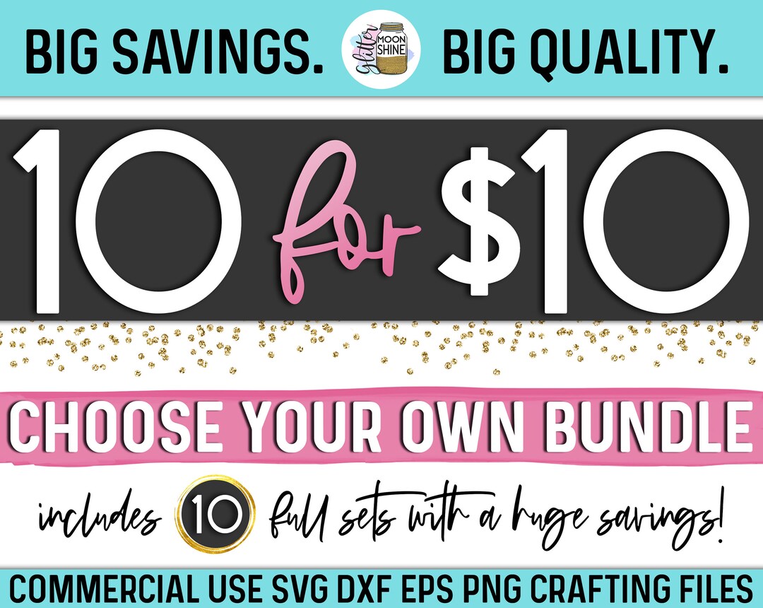 Custom Bundle Svg Dxf Eps Png Files for Cutting Machines Cameo Cricut, Choose Your Bundle SVG ...
