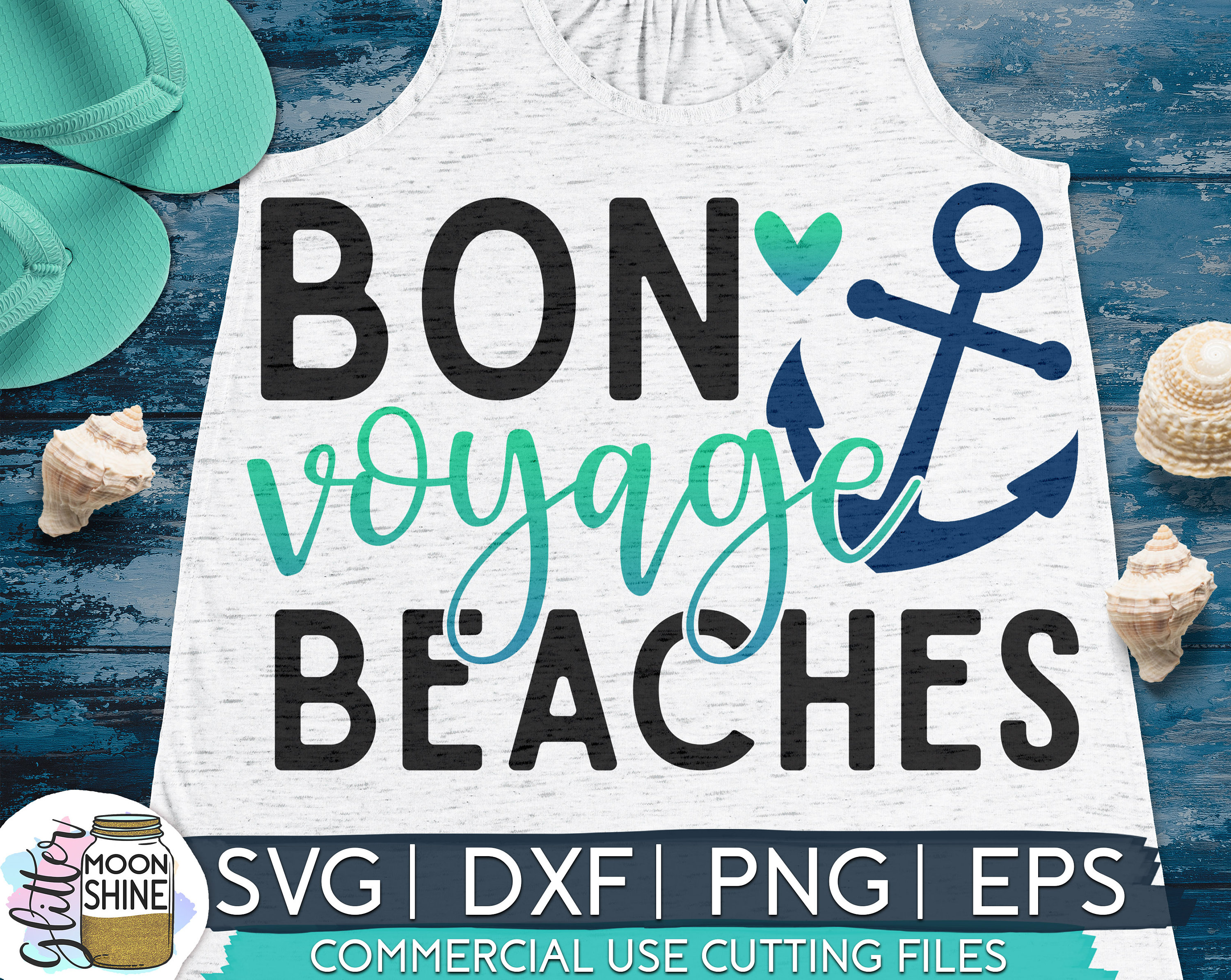 Bon Voyage Beaches Svg Dxf Eps Png Files for Cutting Machines - Etsy