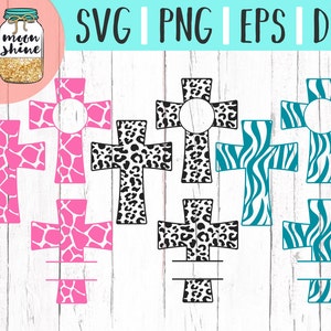 Cross Monogram Frame Designs Bundle Svg Dxf Eps Png Files for Cutting ...