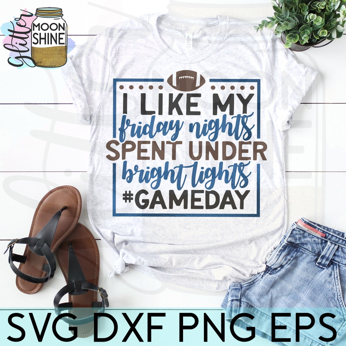 Friday Nights Bright Lights Svg Eps Png Dxf Cutting Files for | Etsy