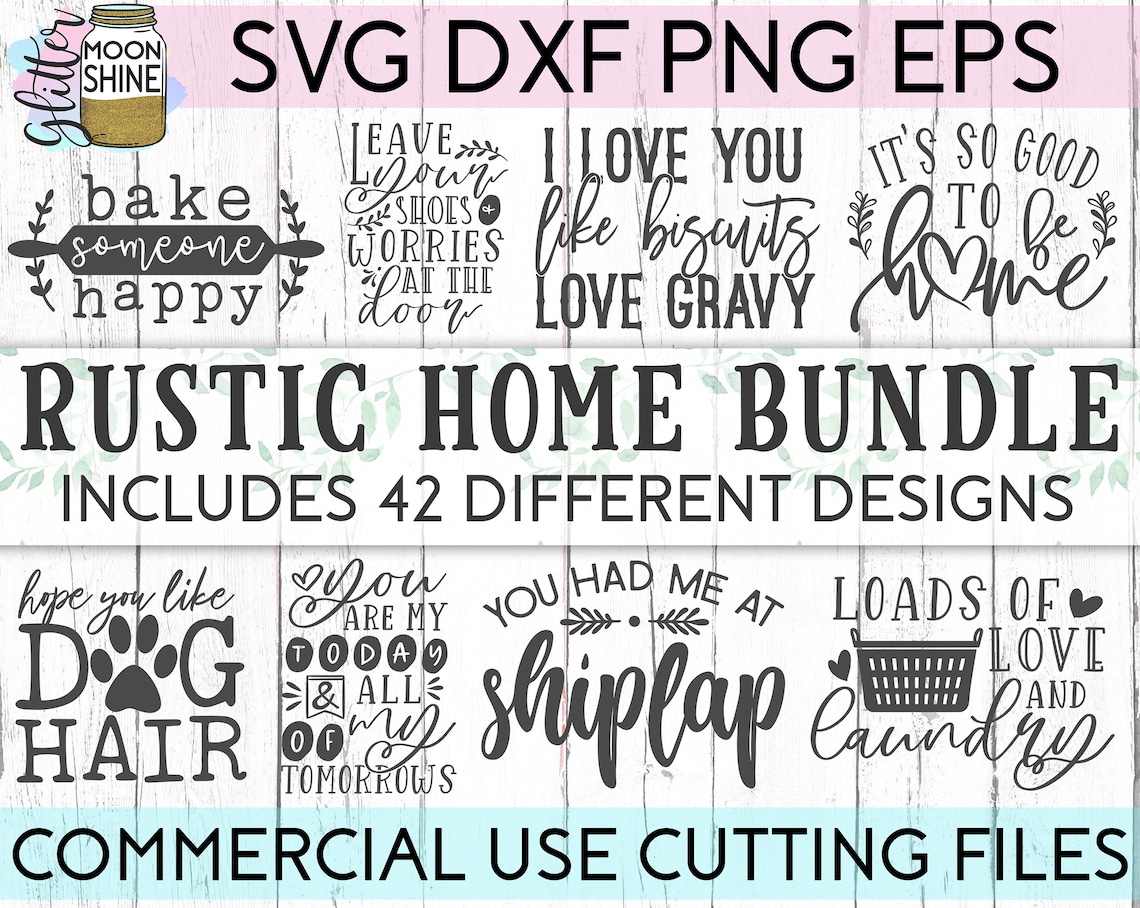 Rustic Home Bundle of 42 Svg Eps Dxf Png Files for Cutting - Etsy
