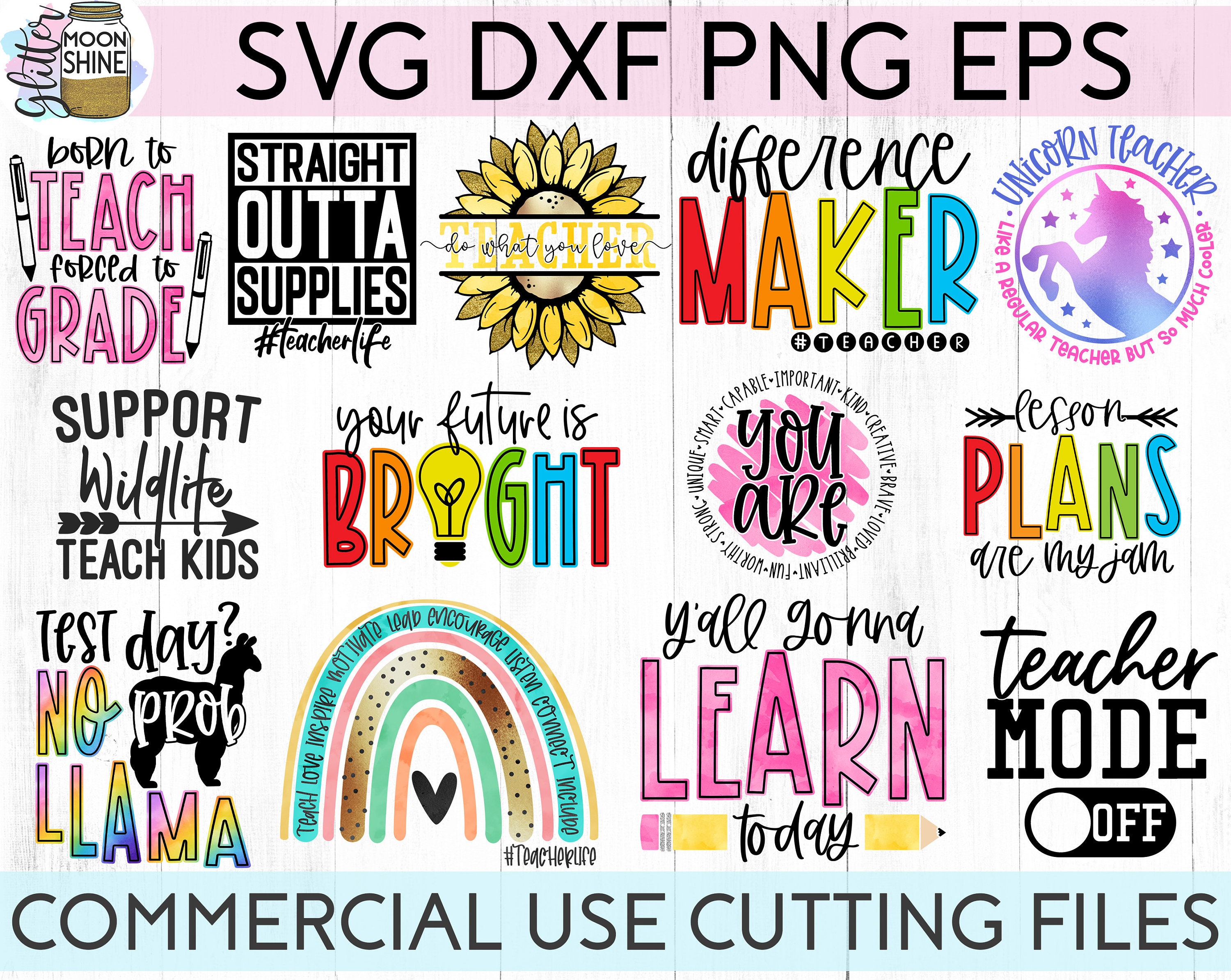 Teacher Life Bundle 3 29 Svg Eps Dxf Png Cutting Files for - Etsy