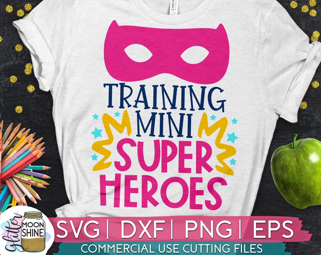 Training Mini Superheroes Svg Eps Dxf Png Cutting Files for Silhouette ...