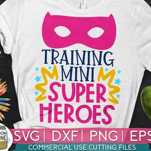 Training Mini Superheroes Svg Eps Dxf Png Cutting Files for Silhouette ...