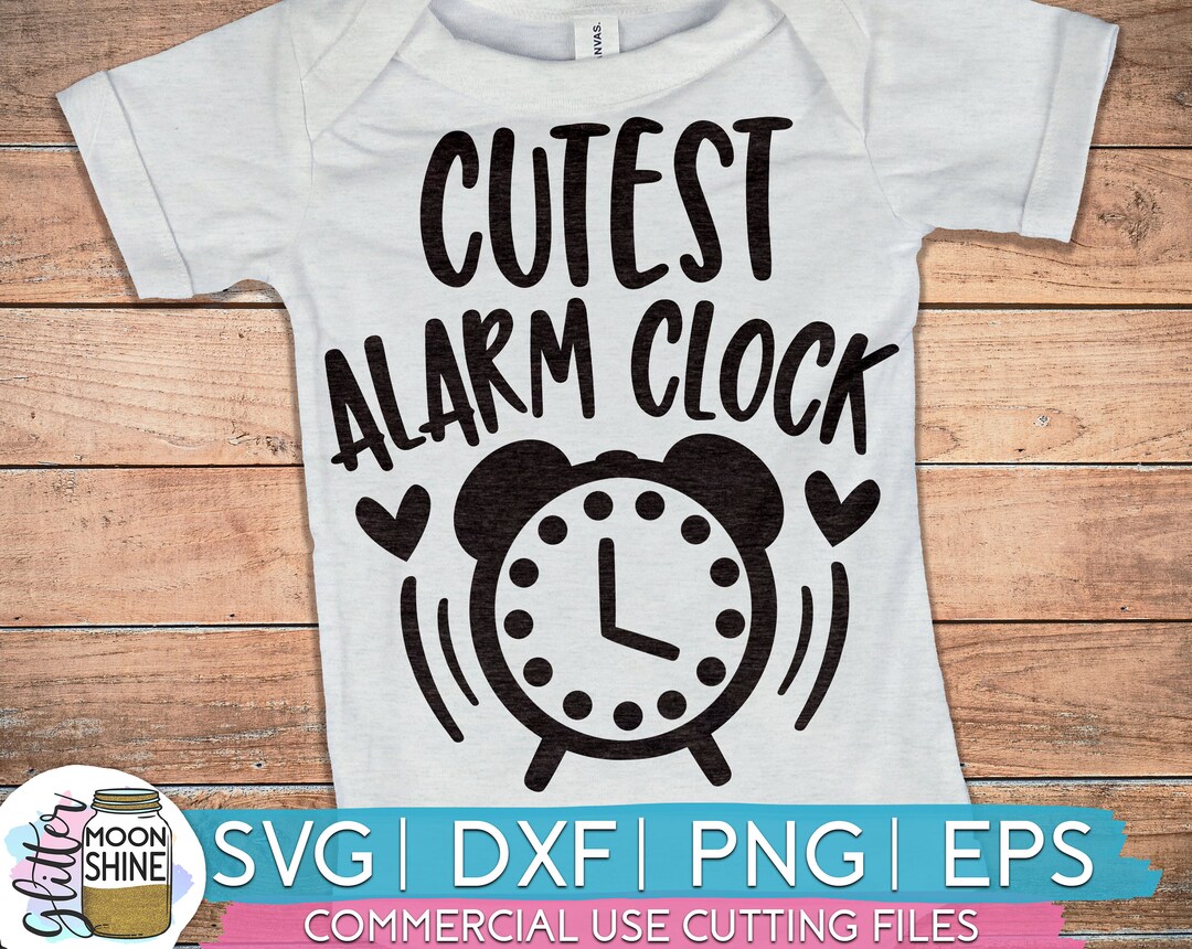 Cutest Alarm Clock Svg Dxf Eps Png Files for Cutting Machines - Etsy