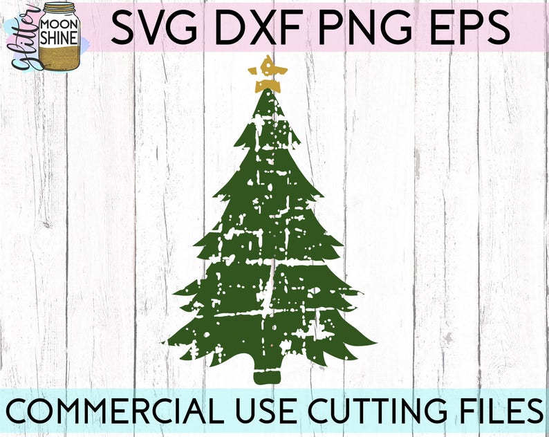 Distressed Tree Svg Dxf Png Eps Files for Cutting Machines - Etsy