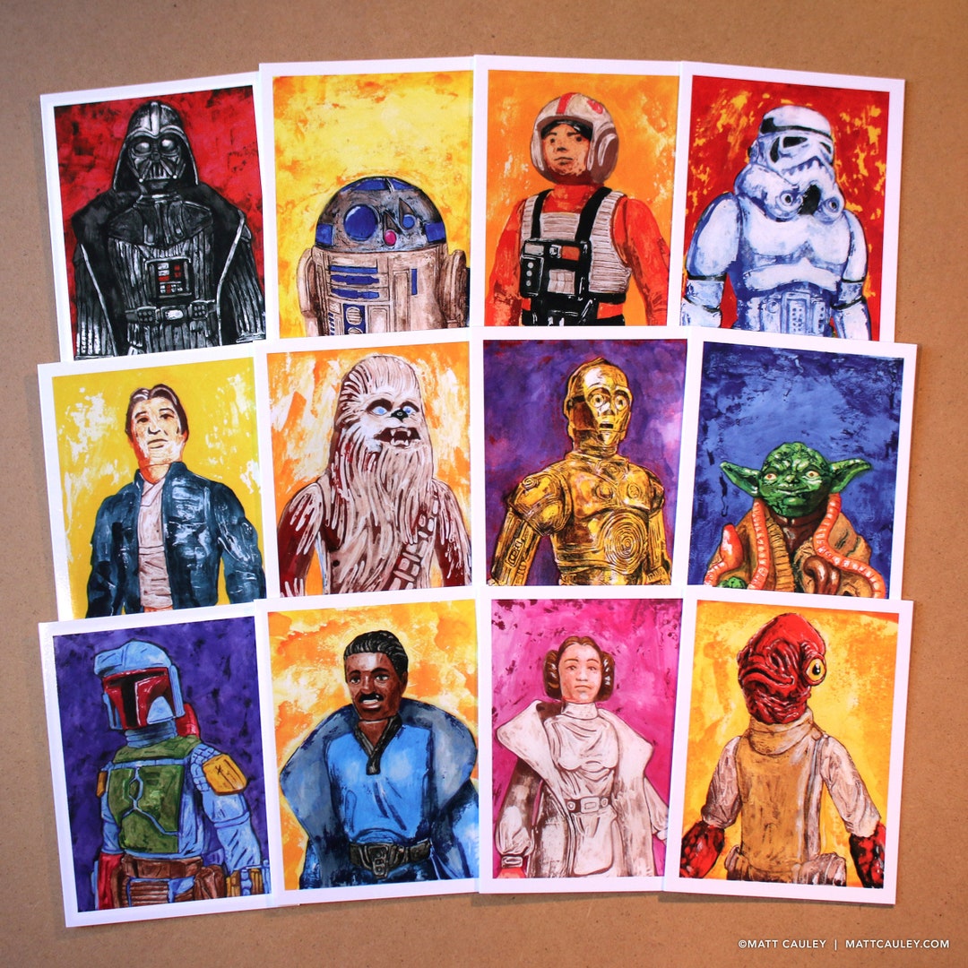 Star Wars Greeting Cards SET OF 12 Blank Inside Original Artwork ...