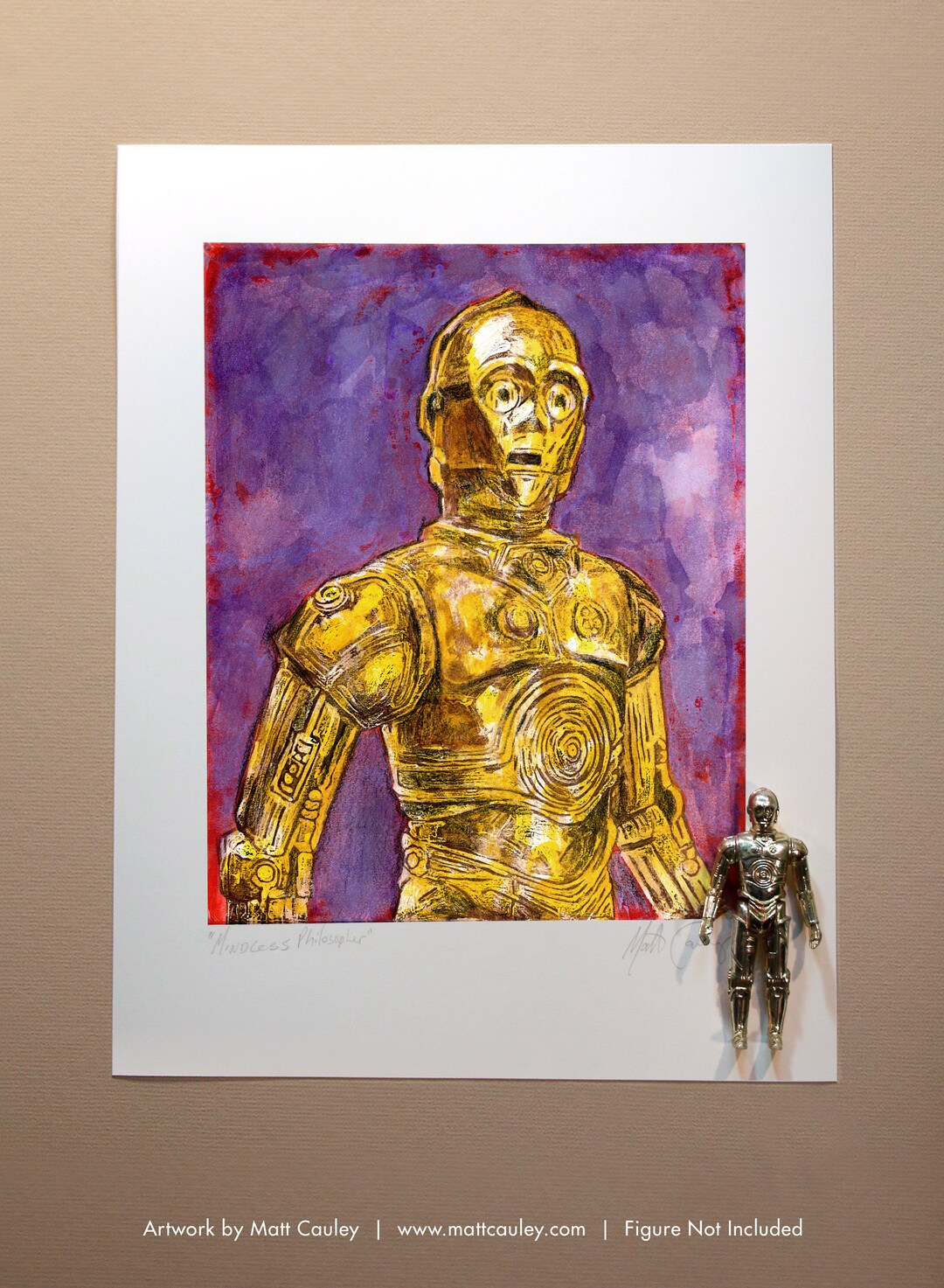 Star Wars C-3PO Original Artwork Art Print - Inspired by Vintage Kenner ...